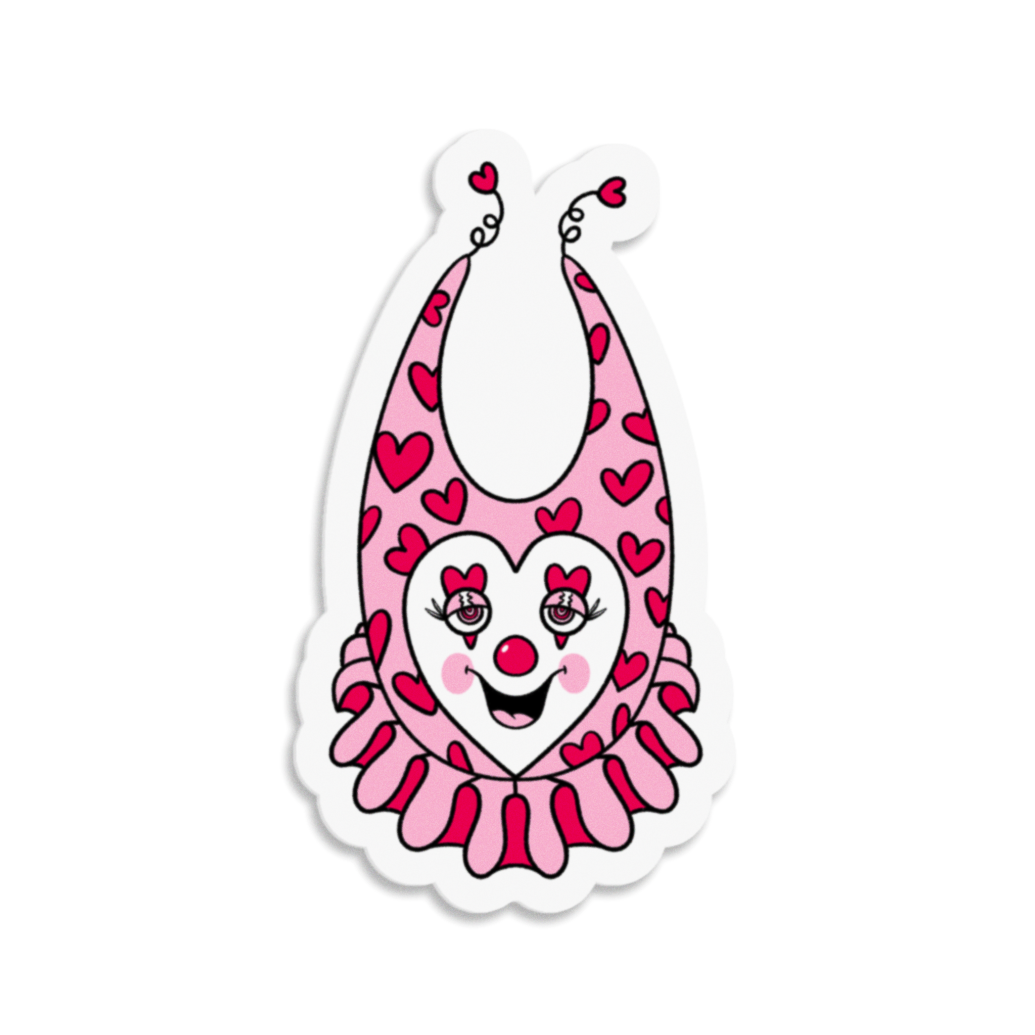 "Fool For You" Valentine's Day Clown | 3-inch Waterproof Sticker ...