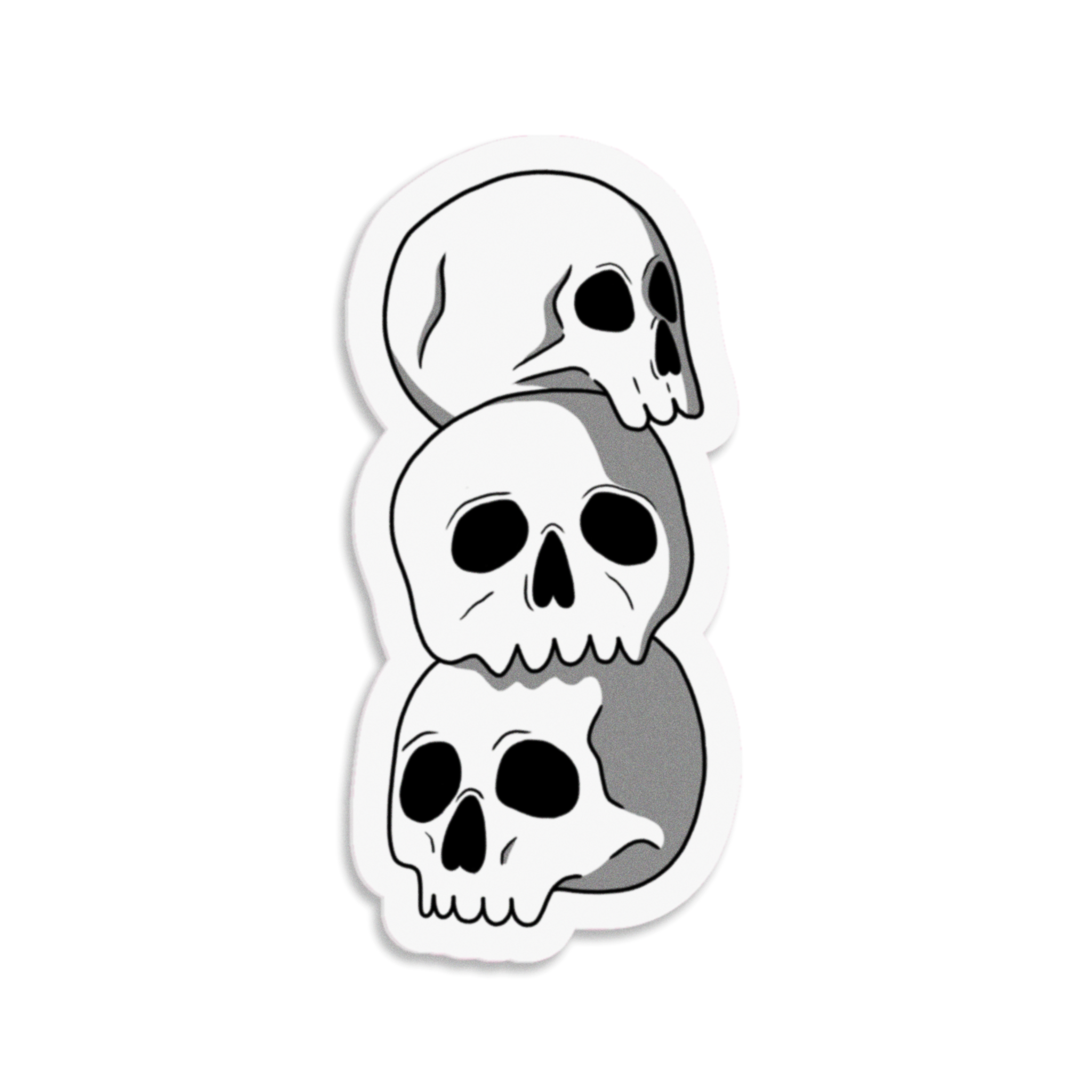 Skull Stack | 3-inch Waterproof Sticker – Scaredy Cat Studio